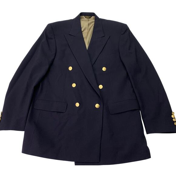 Turnbury | Suits & Blazers | Turnbury Mens Sz Xl 0 Wool Navy Blue Gold ...